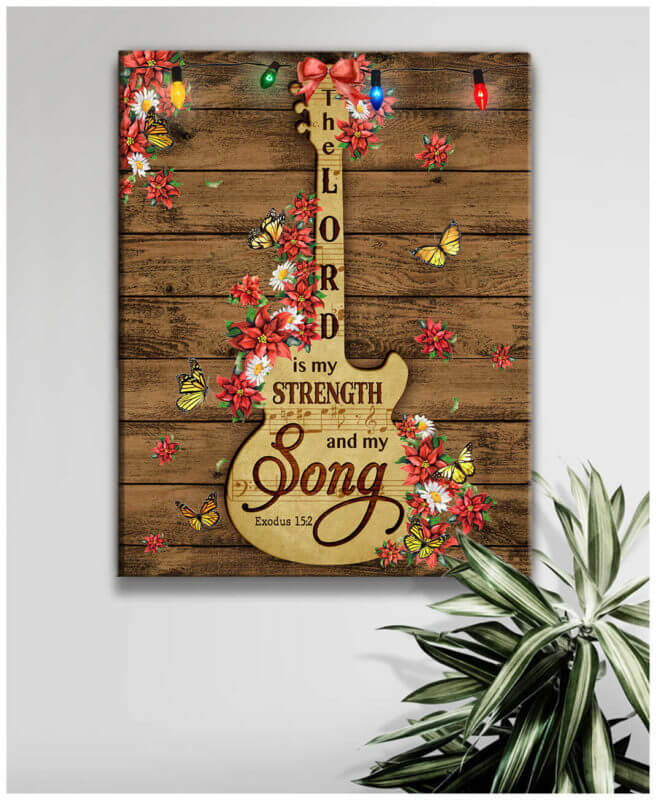 Ohcanvas The Lord Is My Strength And My Song Canvas Wall Art Decor - Oh ...