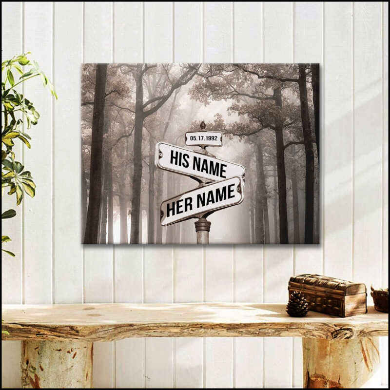 Custom Canvas Prints Personalized Wedding Anniversary Gifts Misty Road ... Custom Canvas Prints Personalized Wedding Anniversary Gifts Misty Road ...