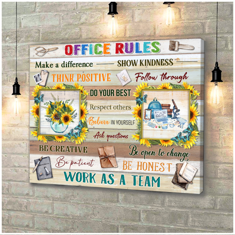 Office Canvas Office Rules Wall Art Decor Ohcanvas - Oh Canvas