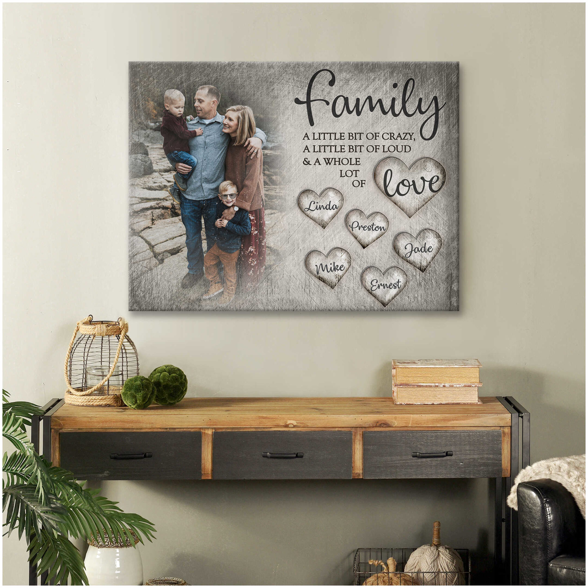 Custom Canvas Prints Personalized Photo Gifts Customize Names Family