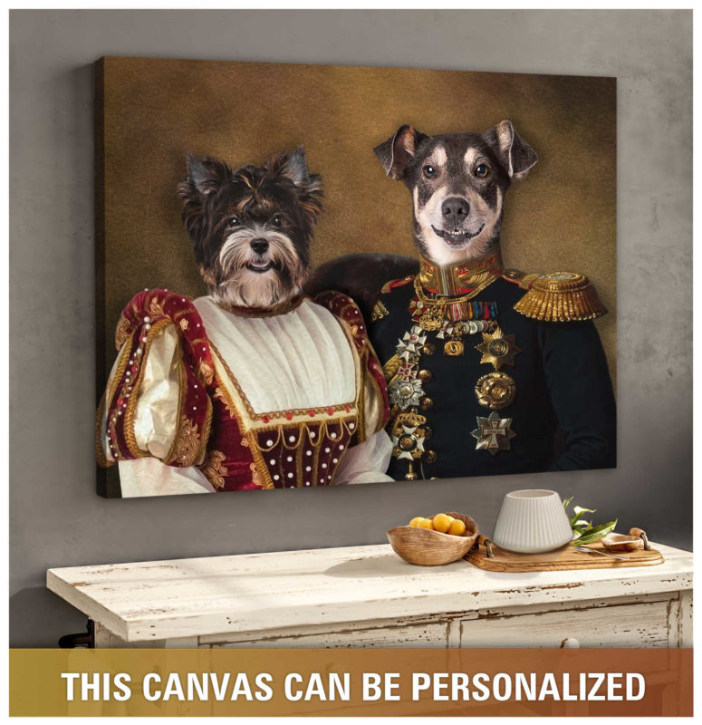 The Classy Pair Custom Pet Portraits Wall Art Decor Ohcanvas - Oh Canvas