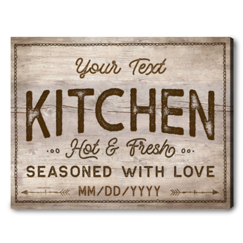Personalized Kitchen Wall Decor Modern Farmhouse Canvas Print - Oh Canvas