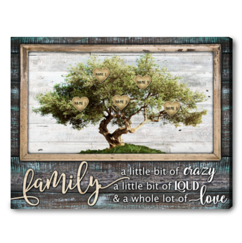 Personalized Family Tree Wall Decor Unique Gift For Family For Living ...