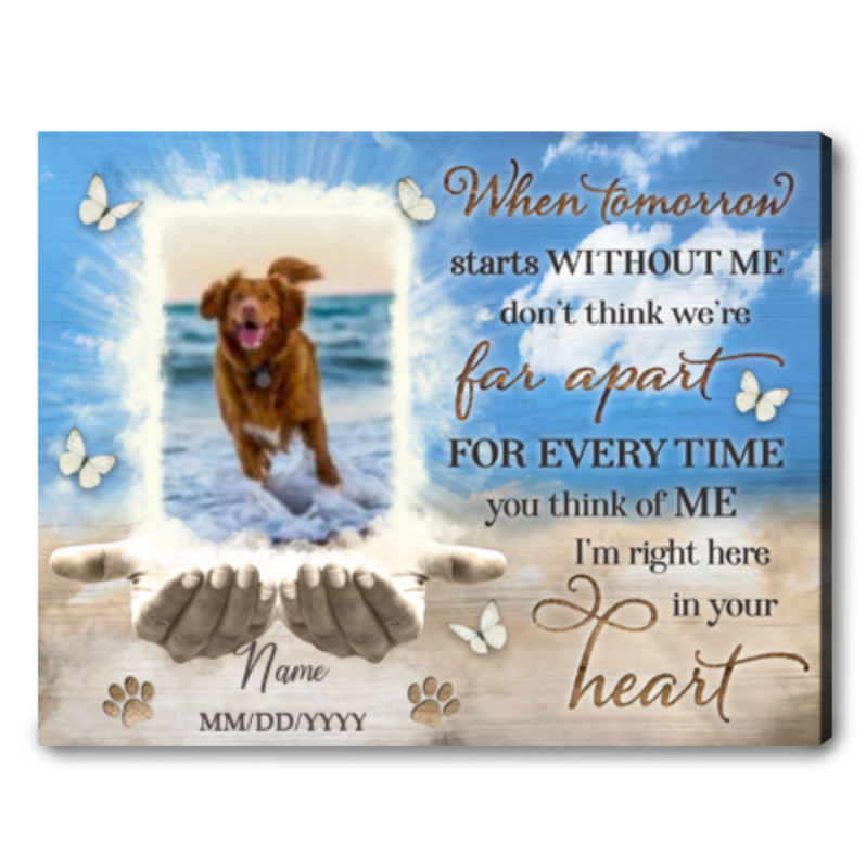 Personalized Dog Memorial Gift Remembrance Gift For Loss Of Dog - Oh Canvas