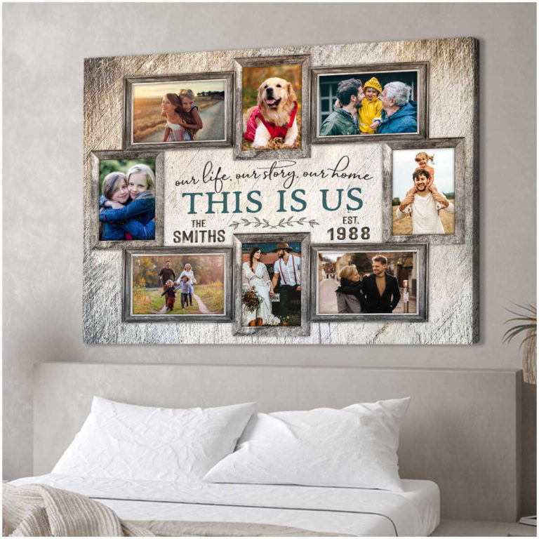 Family Pictures Wall Idea Personalized Family Wall Art Canvas Print ...