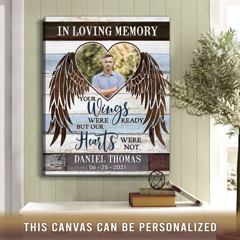 Personalized Memorial Photo Gift Ideas Your Wings Were Ready Print ...