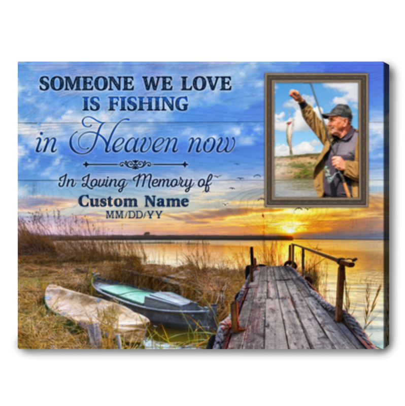Fishing Memorial Gifts Personalized Gifts For Fisherman Memory Canvas ...