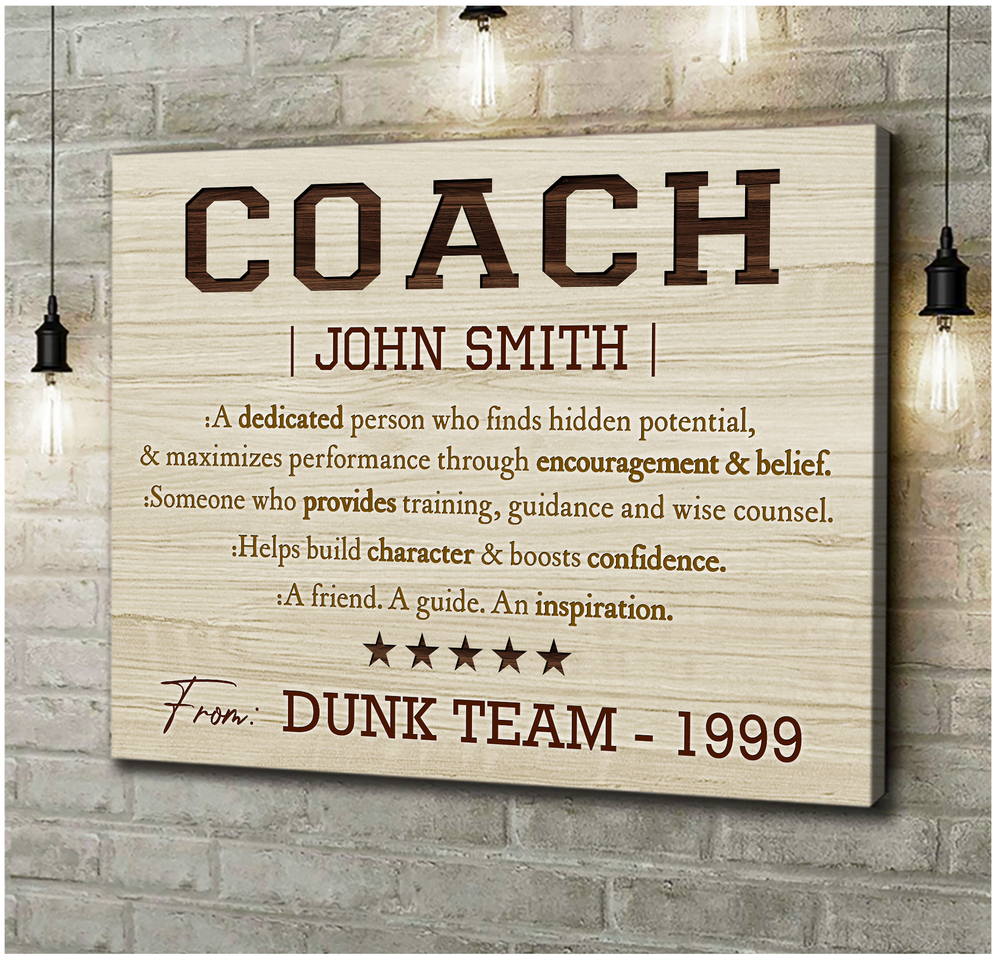 Football Coach Appreciation Plaque Wording 1pc, Gifts For Coach,