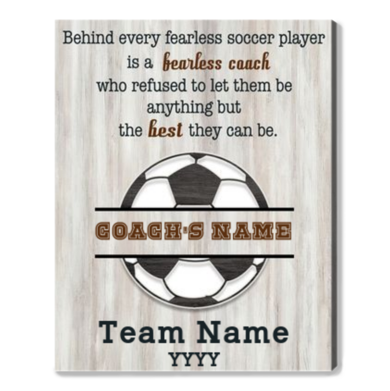 Custom Soccer Coach Appreciation Canvas Print Soccer Coach Thank You ...