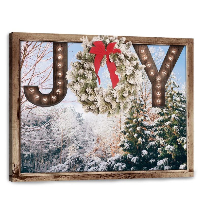 Christmas Living Room Decoration Christmas Scene Wall Art - Oh Canvas