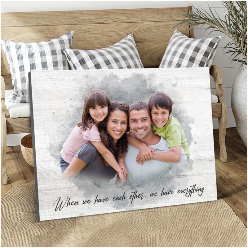 Customized Family Picture On Canvas Print Unique Gift For A Family - Oh ...