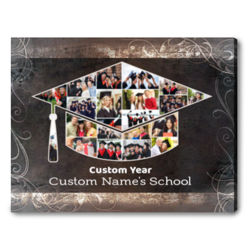 Personalized Gift For Grad-School Photo Graduation Photo Collage Canvas ...