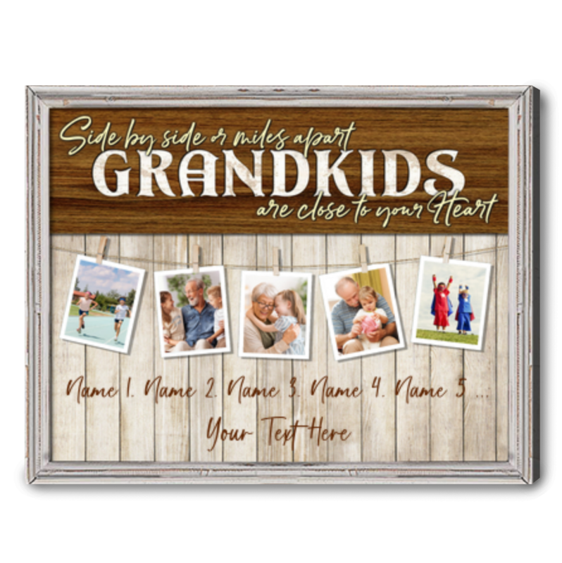 Personalized Photo Collage Grandkids Canvas - Close To The Heart Gift ...