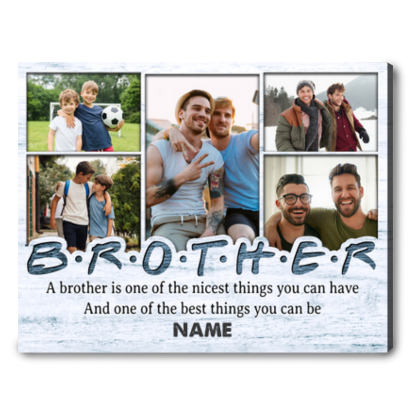 Custom Photos Brother Canvas Print Birthday Gift For Siblings - Oh Canvas