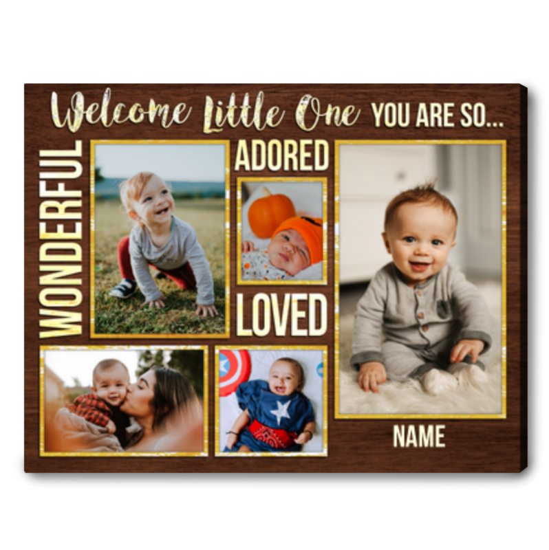 Personalized Baby Photo Gift Newborn Canvas Print - Oh Canvas