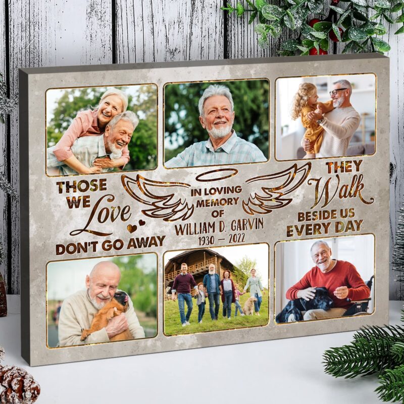 Memorial Photo Collage Gift Personalized Remembrance Canvas Print - Oh ...