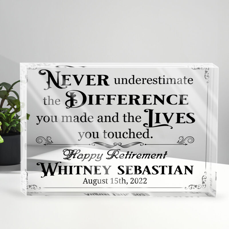 Personalized Retirement Gifts Ideas Farewell Acrylic Plaque - Oh Canvas