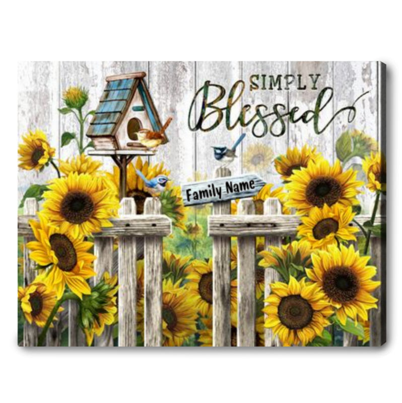 Farmhouse Sunflower Wall Decor Home Decor Gift Idea - Oh Canvas