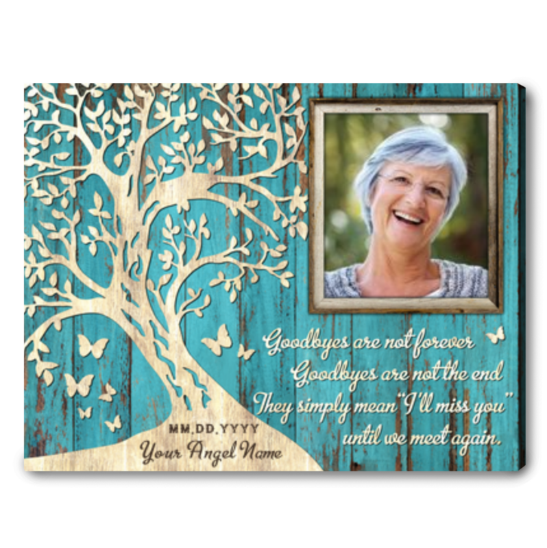 Personalized Memorial Canvas Wall Art With Photo Sympathy Gift Ideas ...