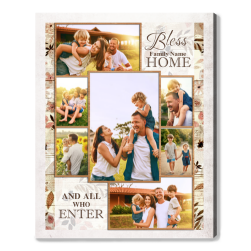 Family Photo Collage Wall Decor Customized Canvas Print - Oh Canvas