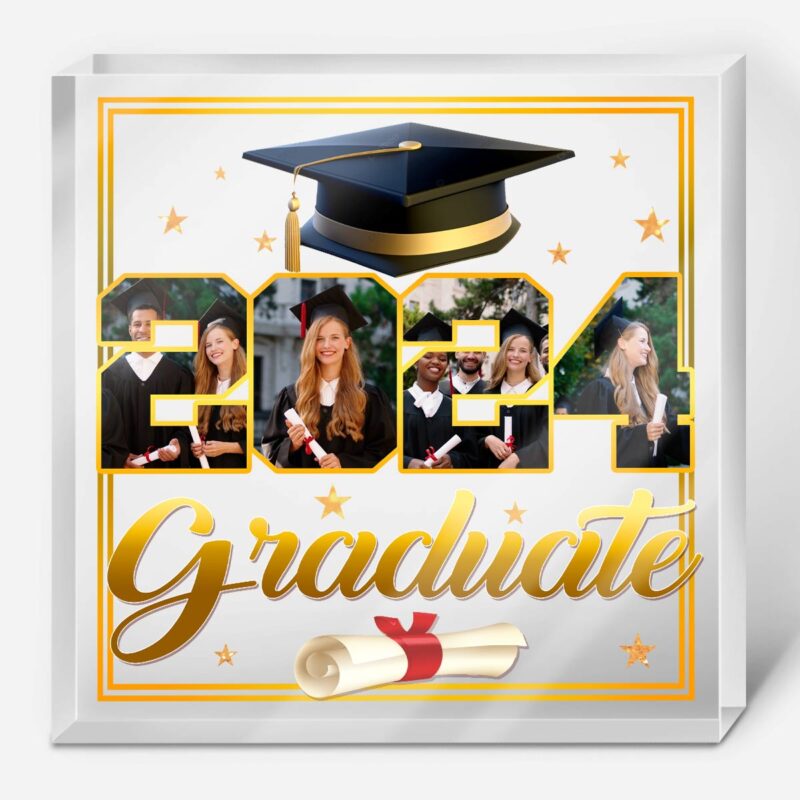 Personalized 2024 Photo Collage Graduation Acrylic Plaque - Oh Canvas