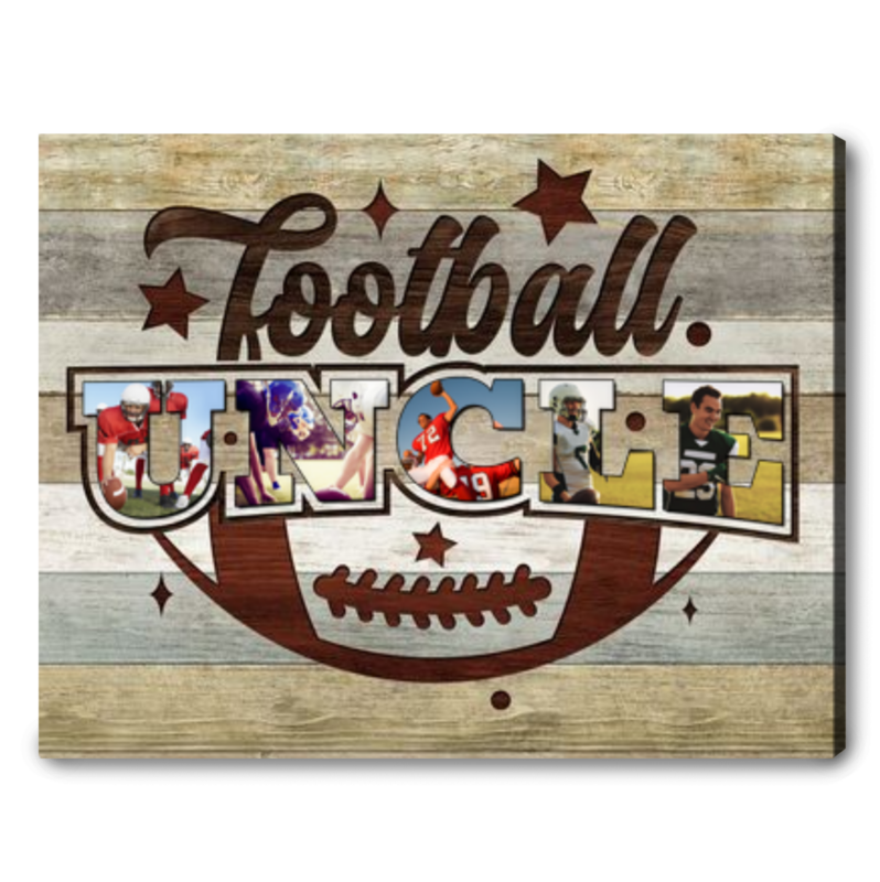Personalized Photo Collage Gift For Football Uncle Football Players ...
