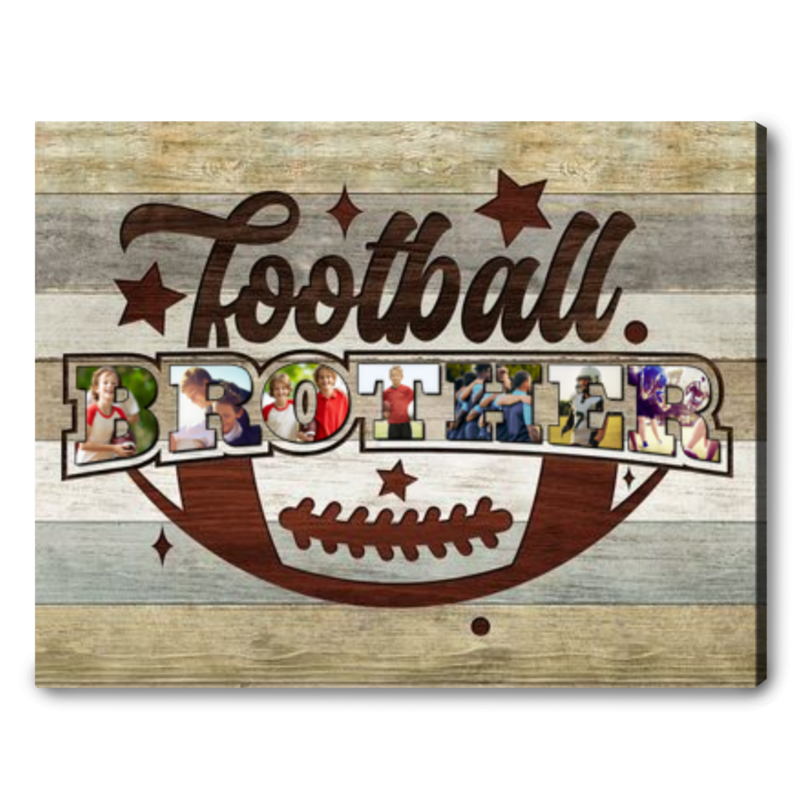 Personalized Photo Collage Gift For Football Brother Football Players ...