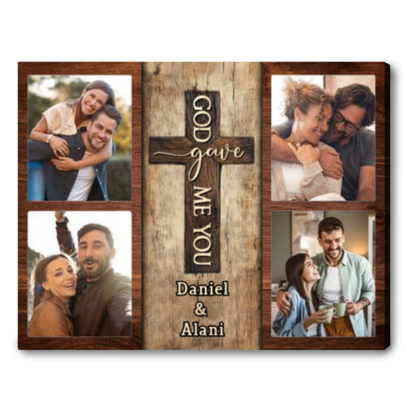 God Gave Me You - Custom Photo Personalized Gifts For Couple