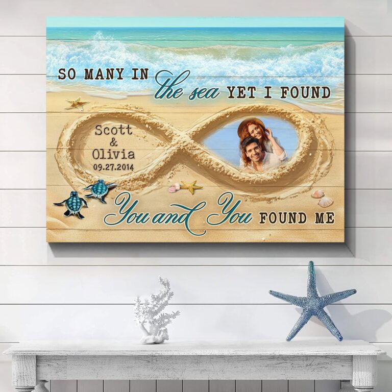 So Many In The Sea - Beach Infinity Sand Custom Photo Canvas Wall Art