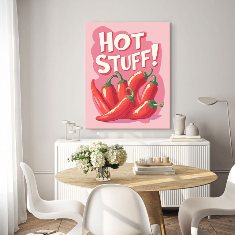 Hot Stuff Pop Fiery Chili Modern Wall Artwork