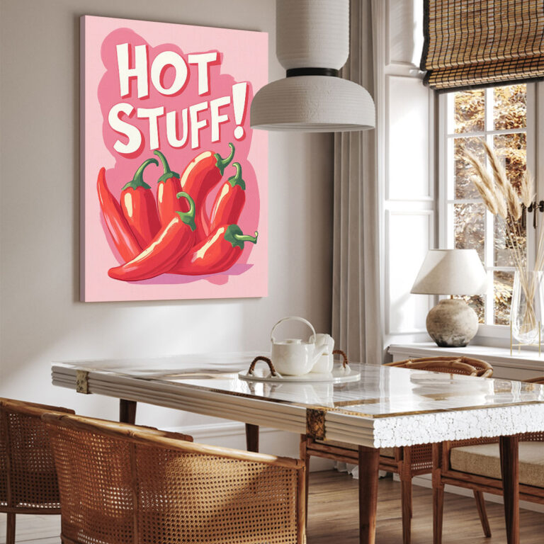 Hot Stuff Pop Fiery Chili Modern Wall Artwork