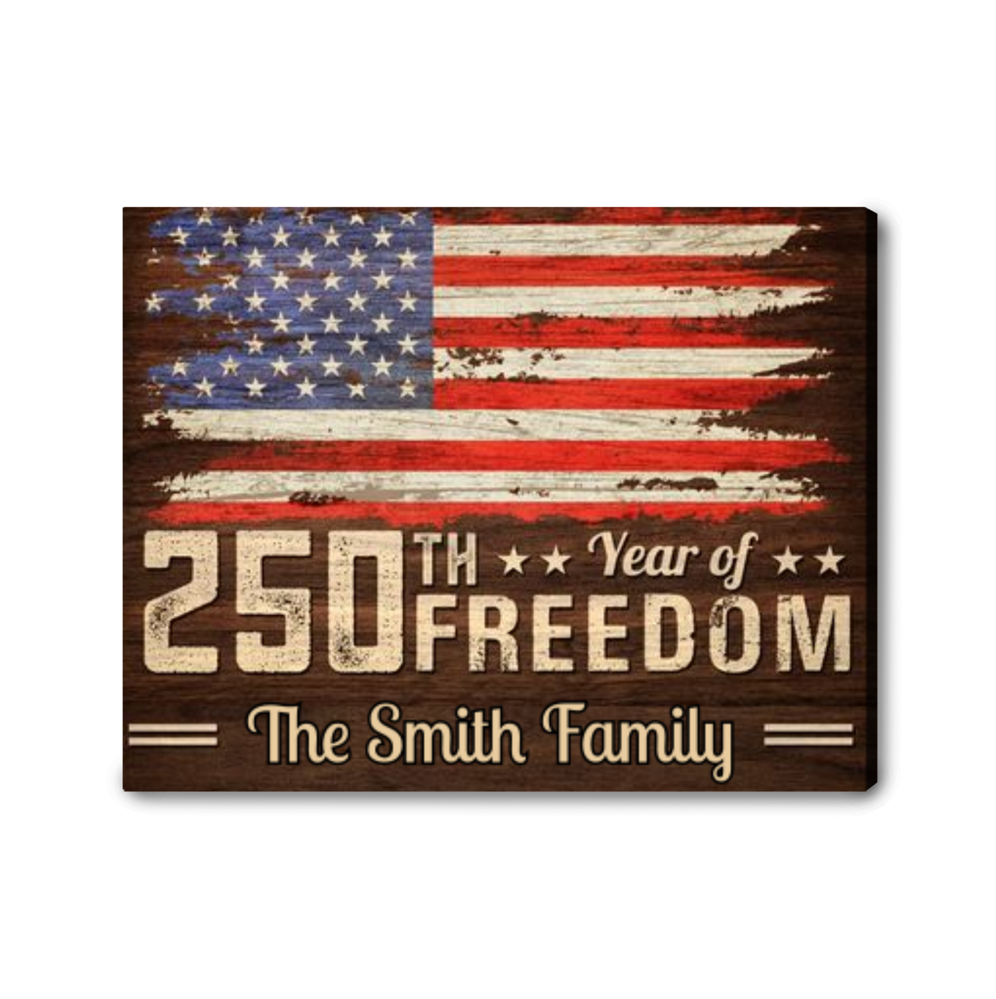 250 Years Anniversary USA Canvas Print Independence Day Gift